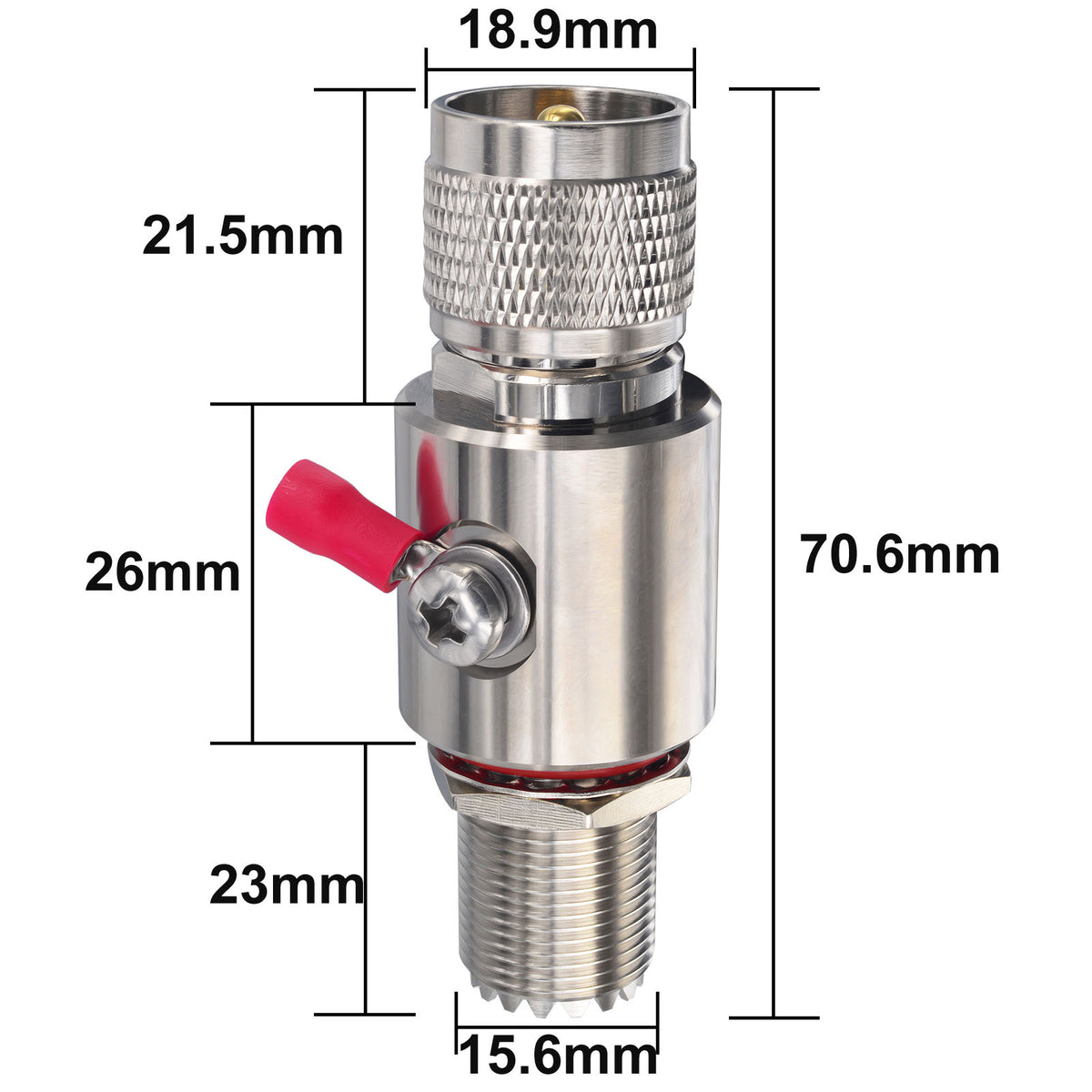 UHF Coaxial Lightning Arrestor PL-259 Lightning Surge Protector Suppre ...